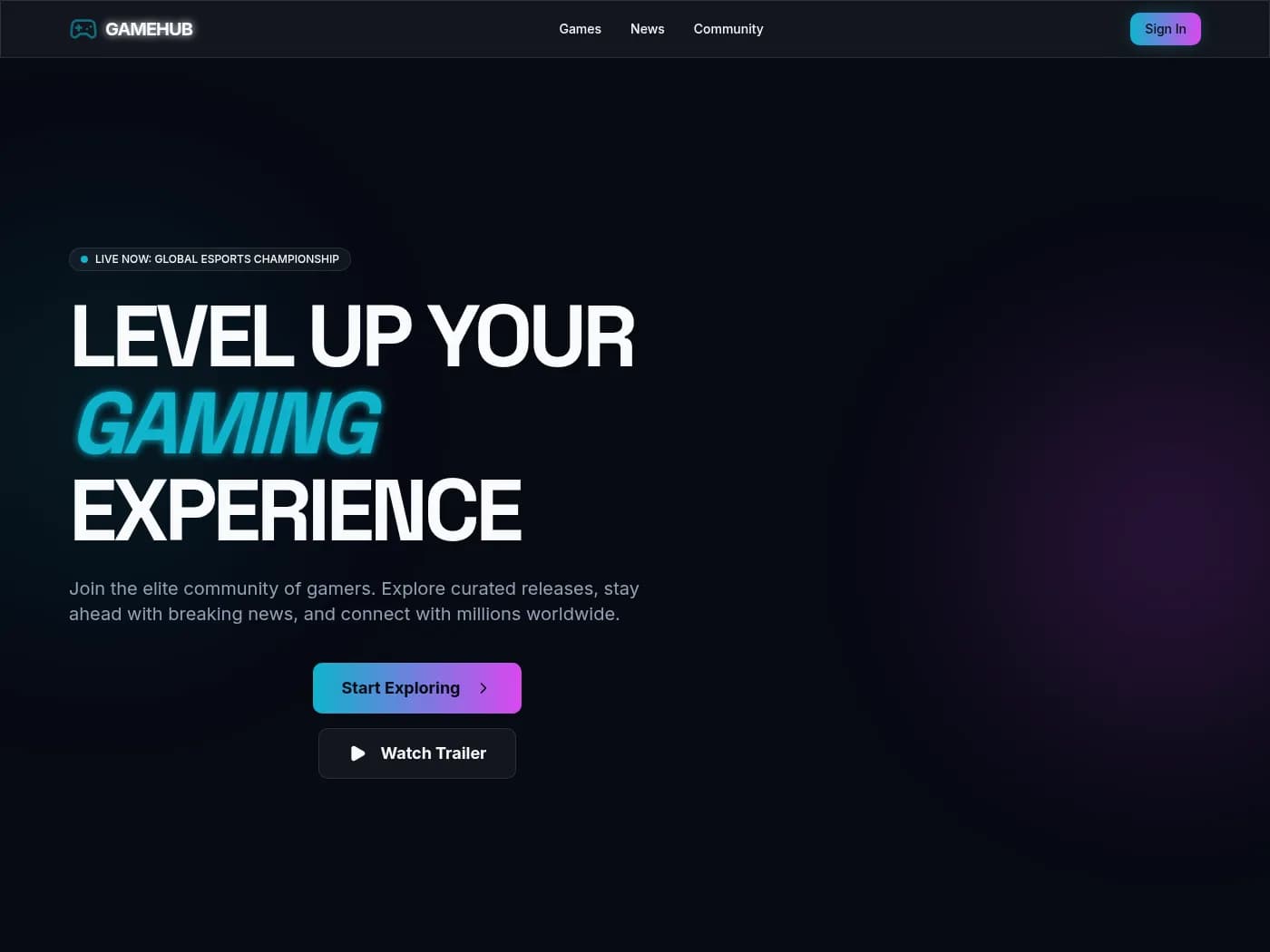 GameHub Web Portal