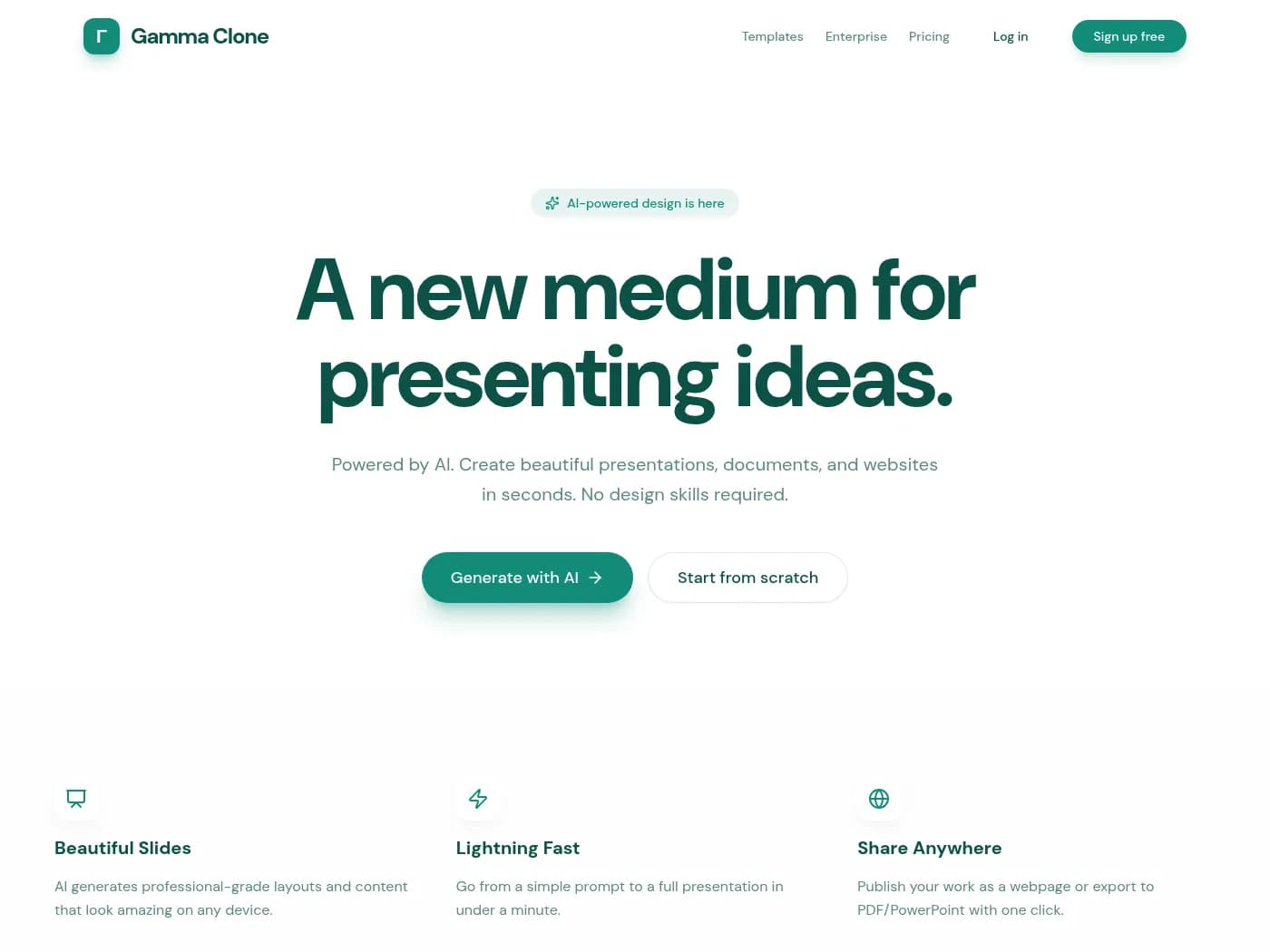Gamma App Clone