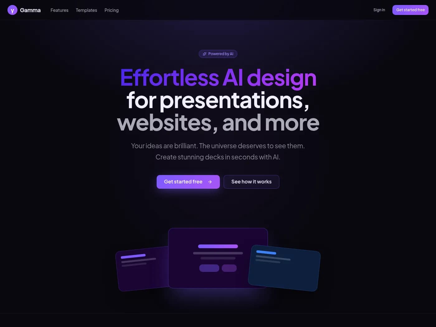 Gamma Web App Clone