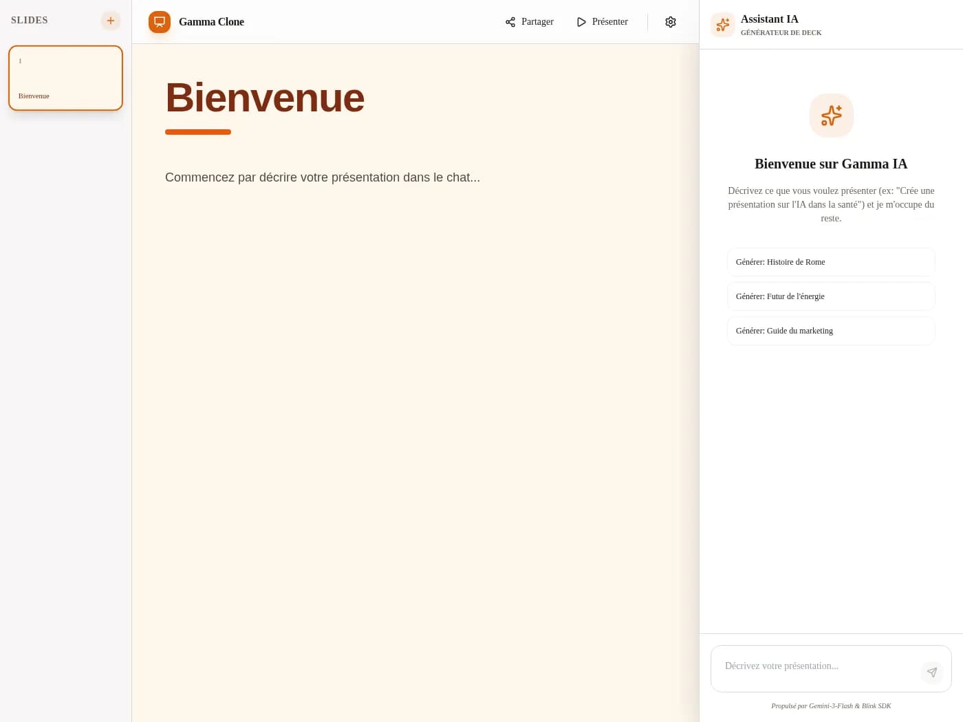 Gamma-Style AI App
