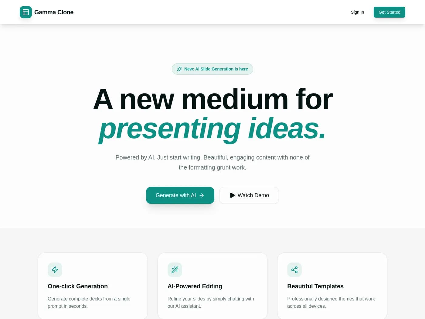 Gamma Slide Builder
