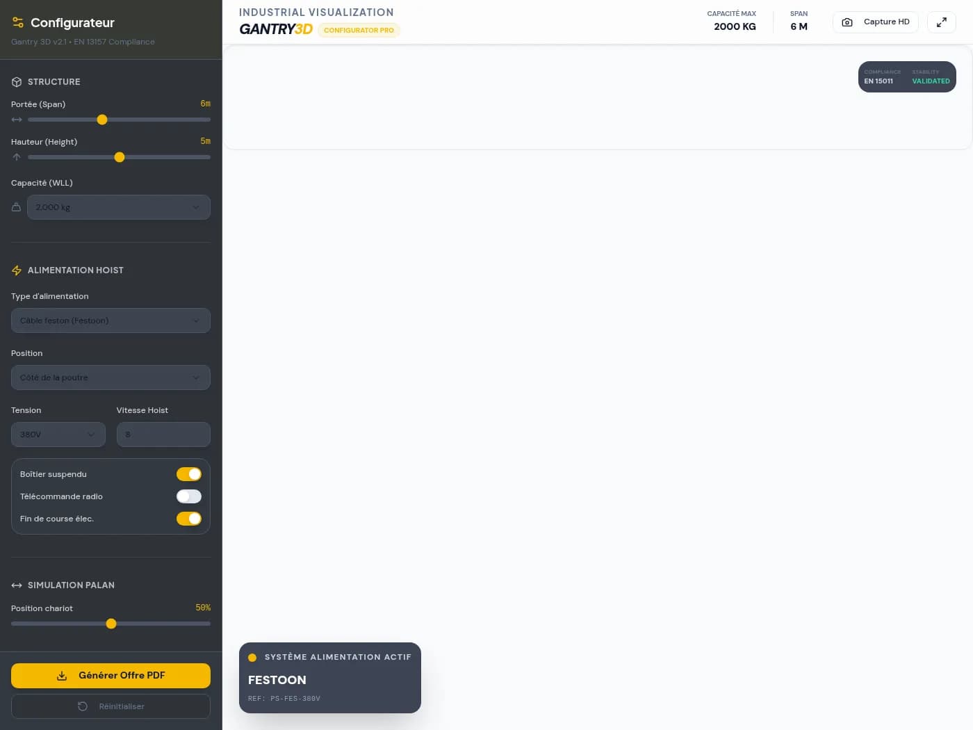 Gantry 3D Configurator