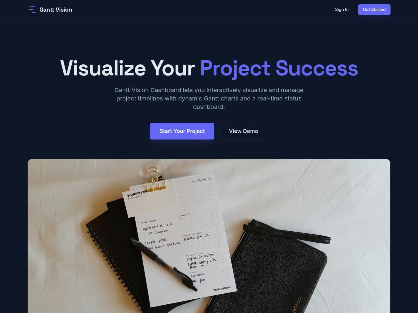 Gantt Vision Dashboard