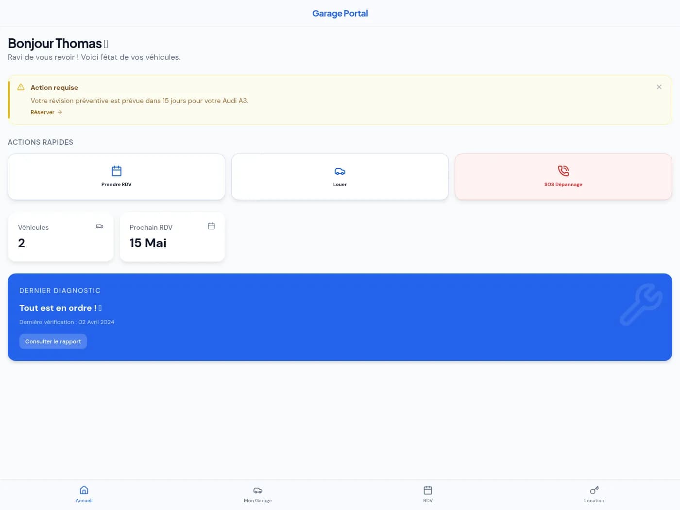 Garage Client Portal