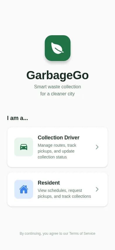 GarbageGo Mobile
