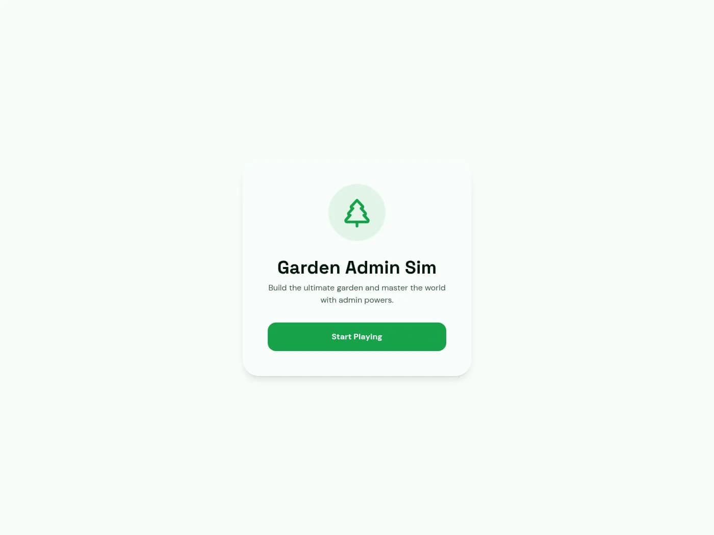 Garden Admin Simulator