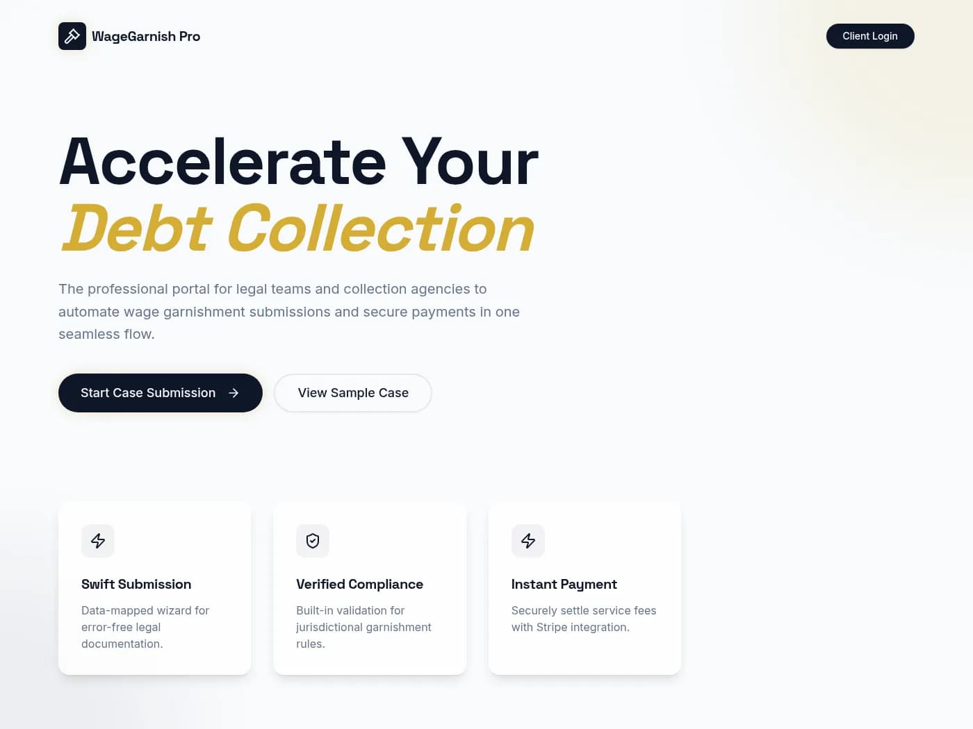 WageGarnish Pro Portal