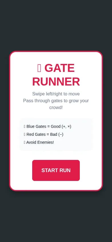Gate Runner Mobile Game
