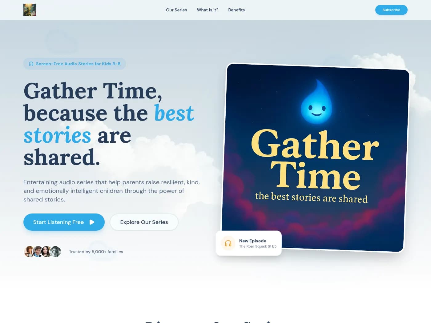 Gather Time Landing Page