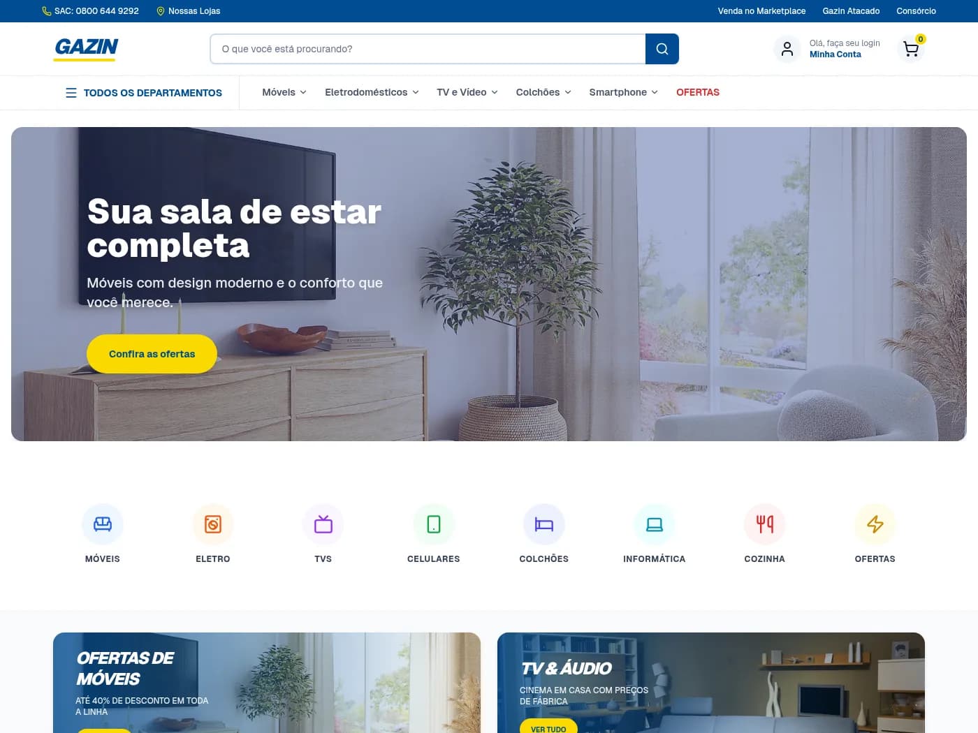 Gazin E-Commerce Clone