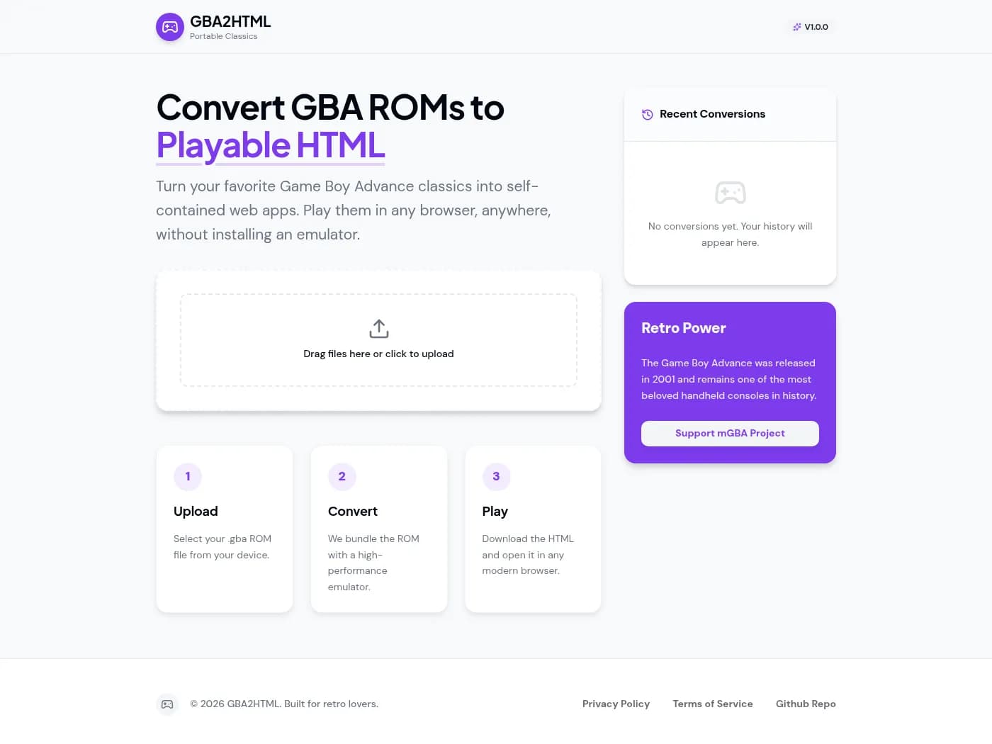 GBA2HTML Converter