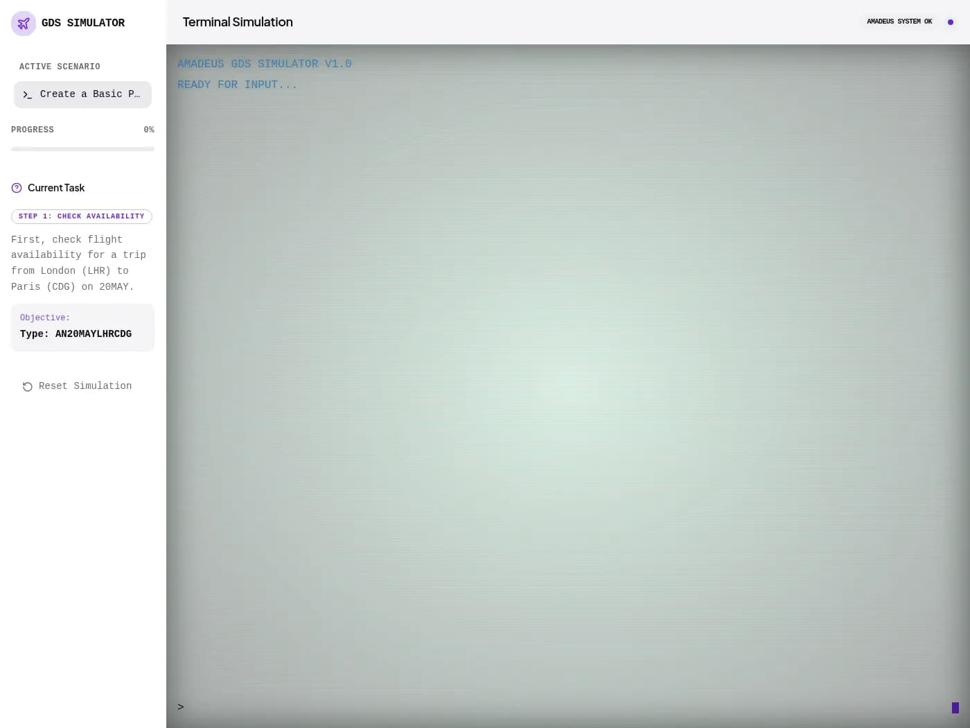 GDS Ticket Simulator