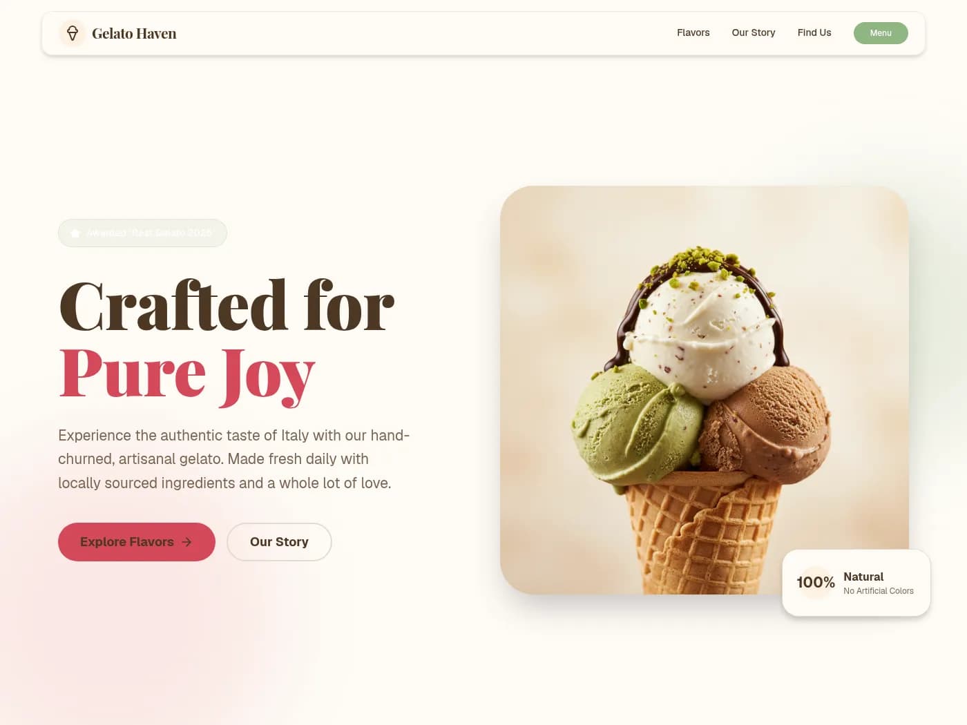 Gelato Haven Website