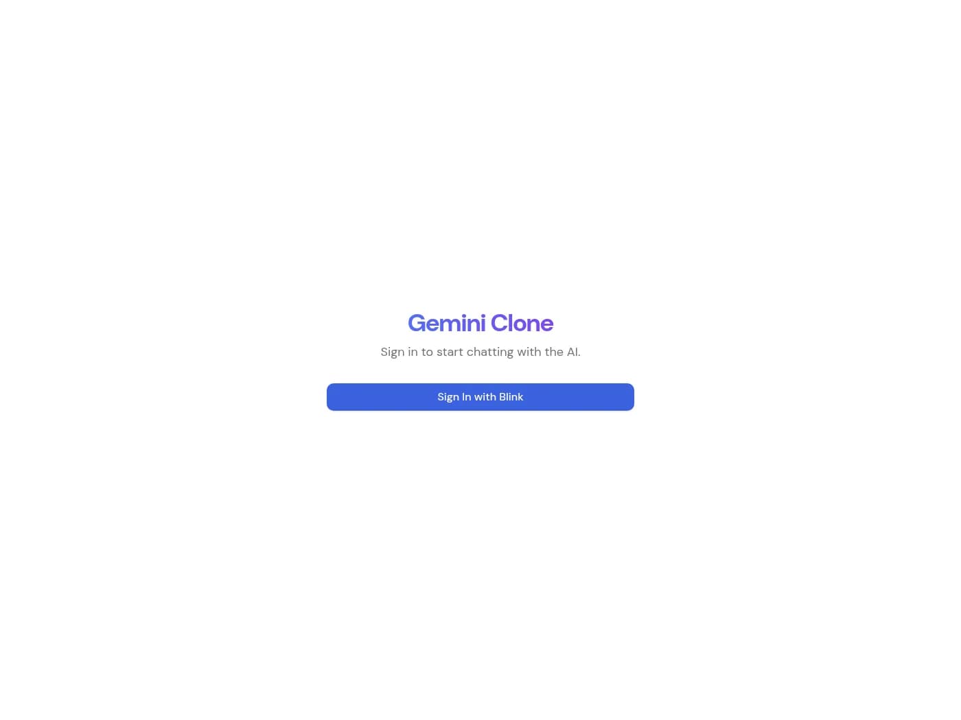 Gemini Chatbot Clone