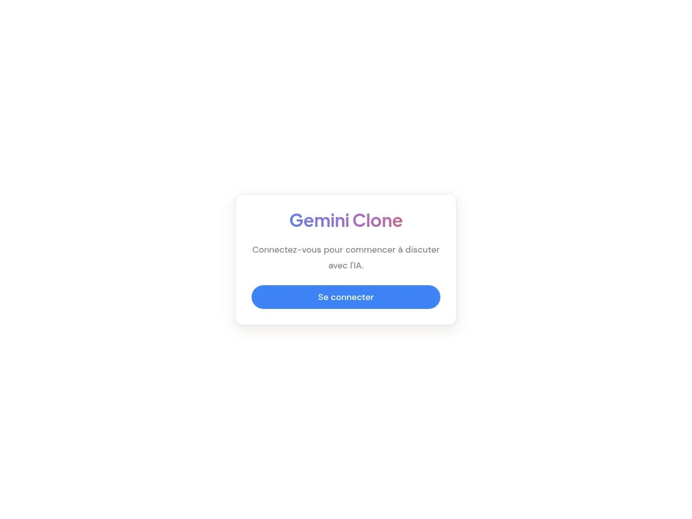 Gemini Clone AI Chat