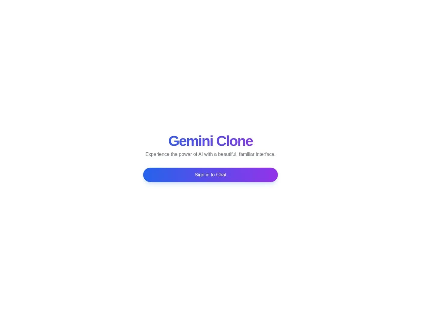 Gemini Chatbot Clone