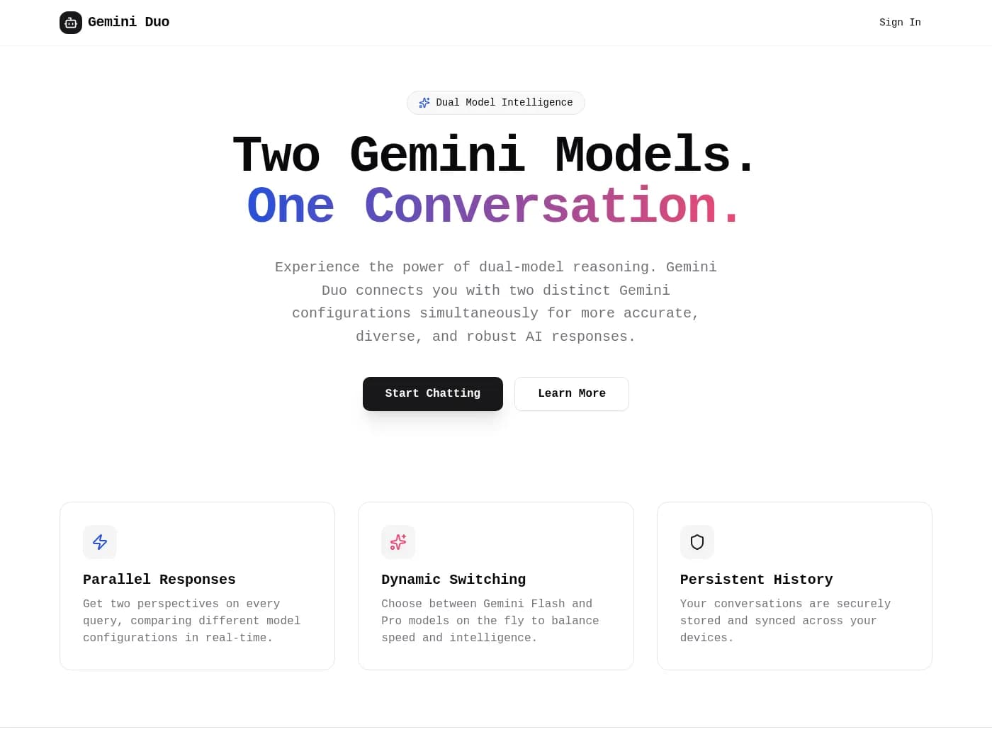 Gemini Duo Chatbot