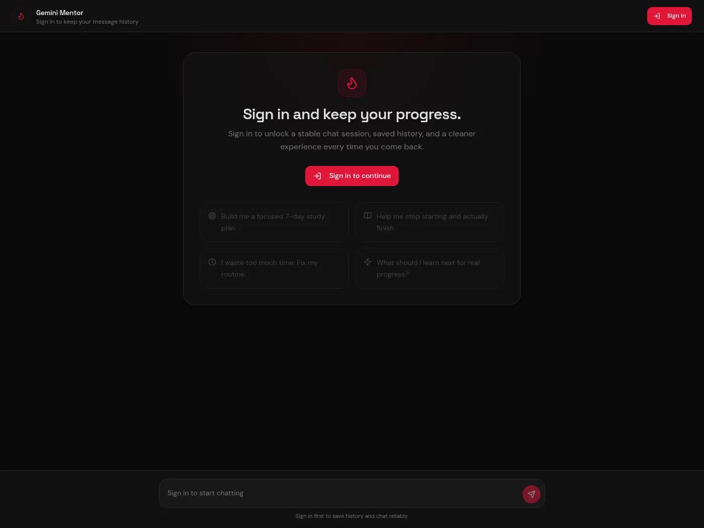 Gemini Mentor Chatbot