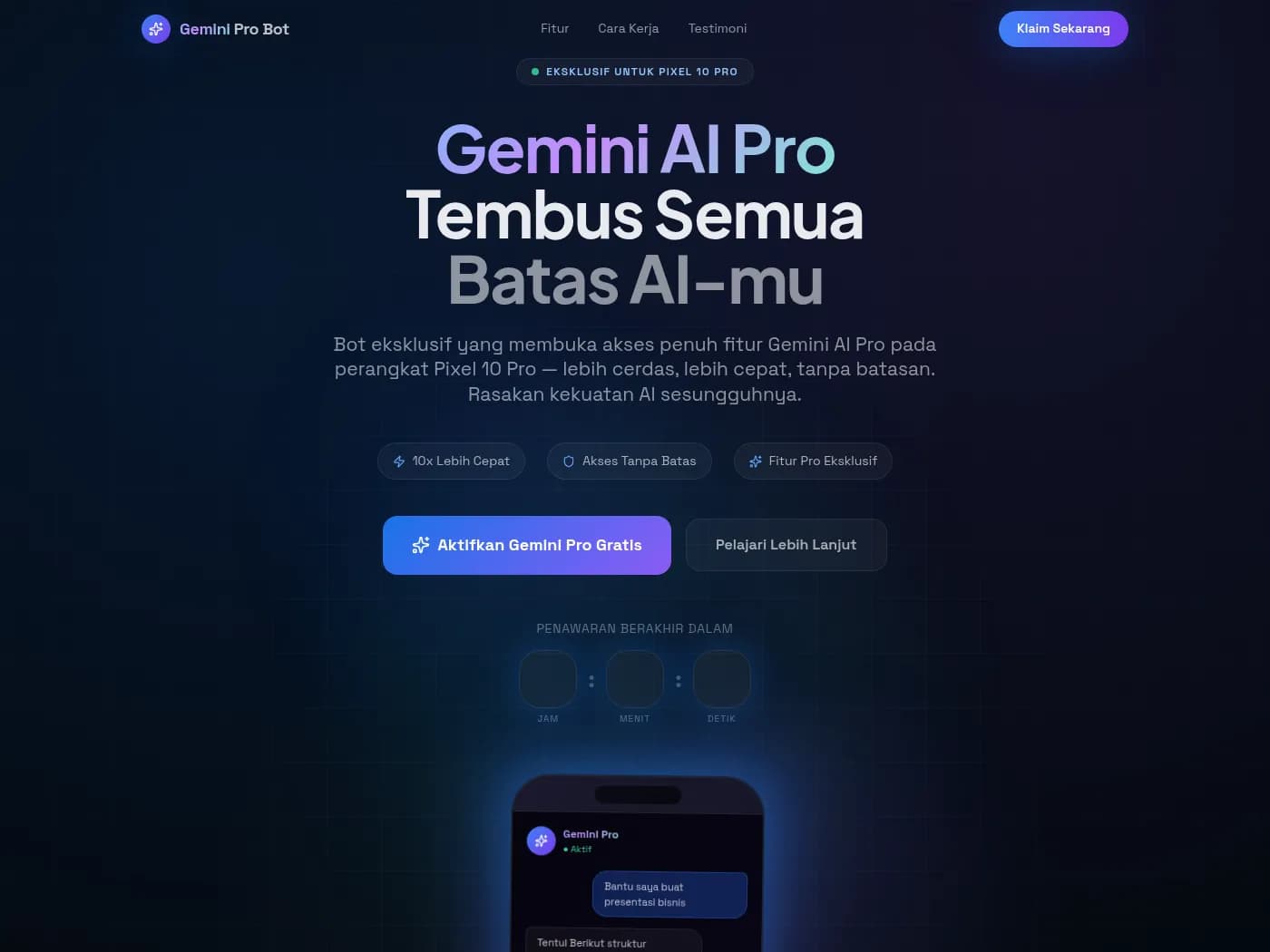 Gemini Pro Bot Offer