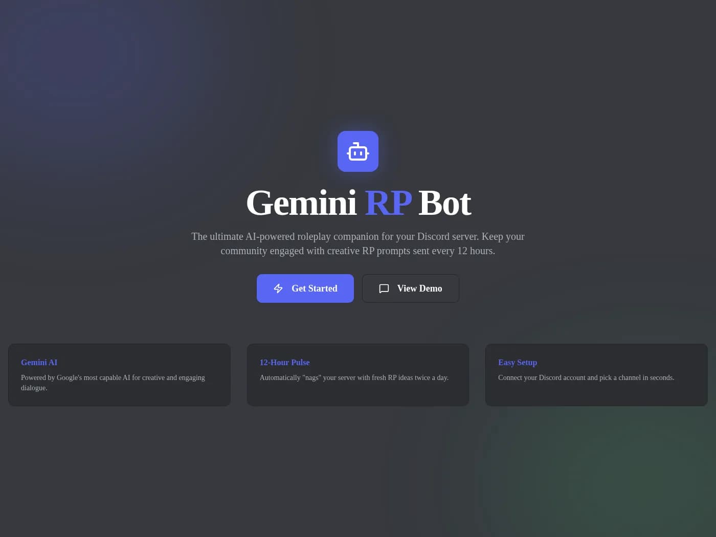 Gemini RP Discord Bot