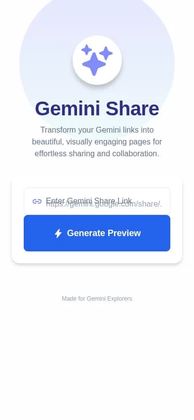 Gemini Share Landing