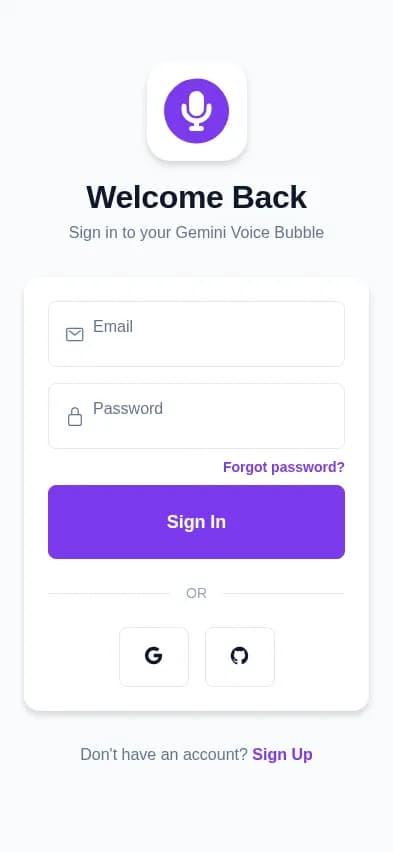 Gemini Voice Bubble
