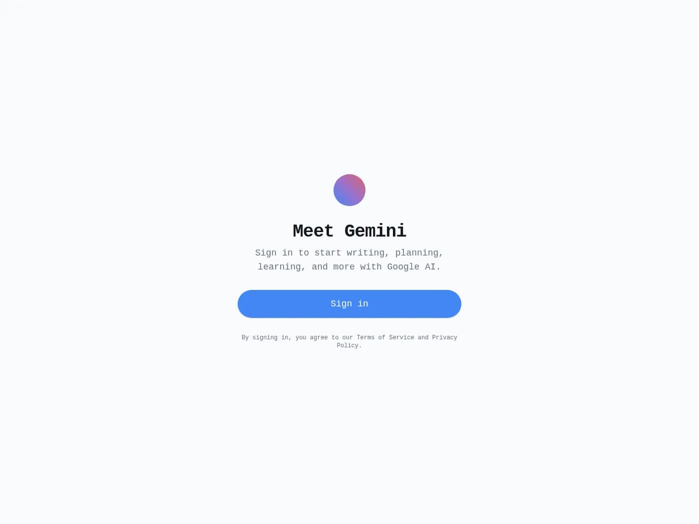 Gemini Web Clone