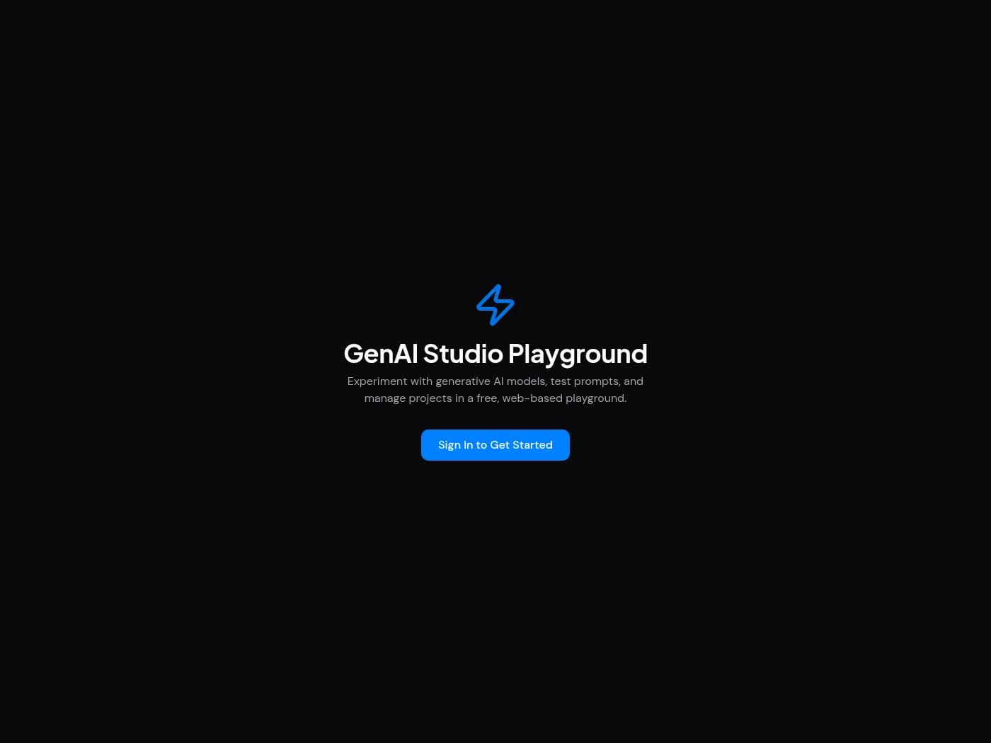 GenAI Studio Playground