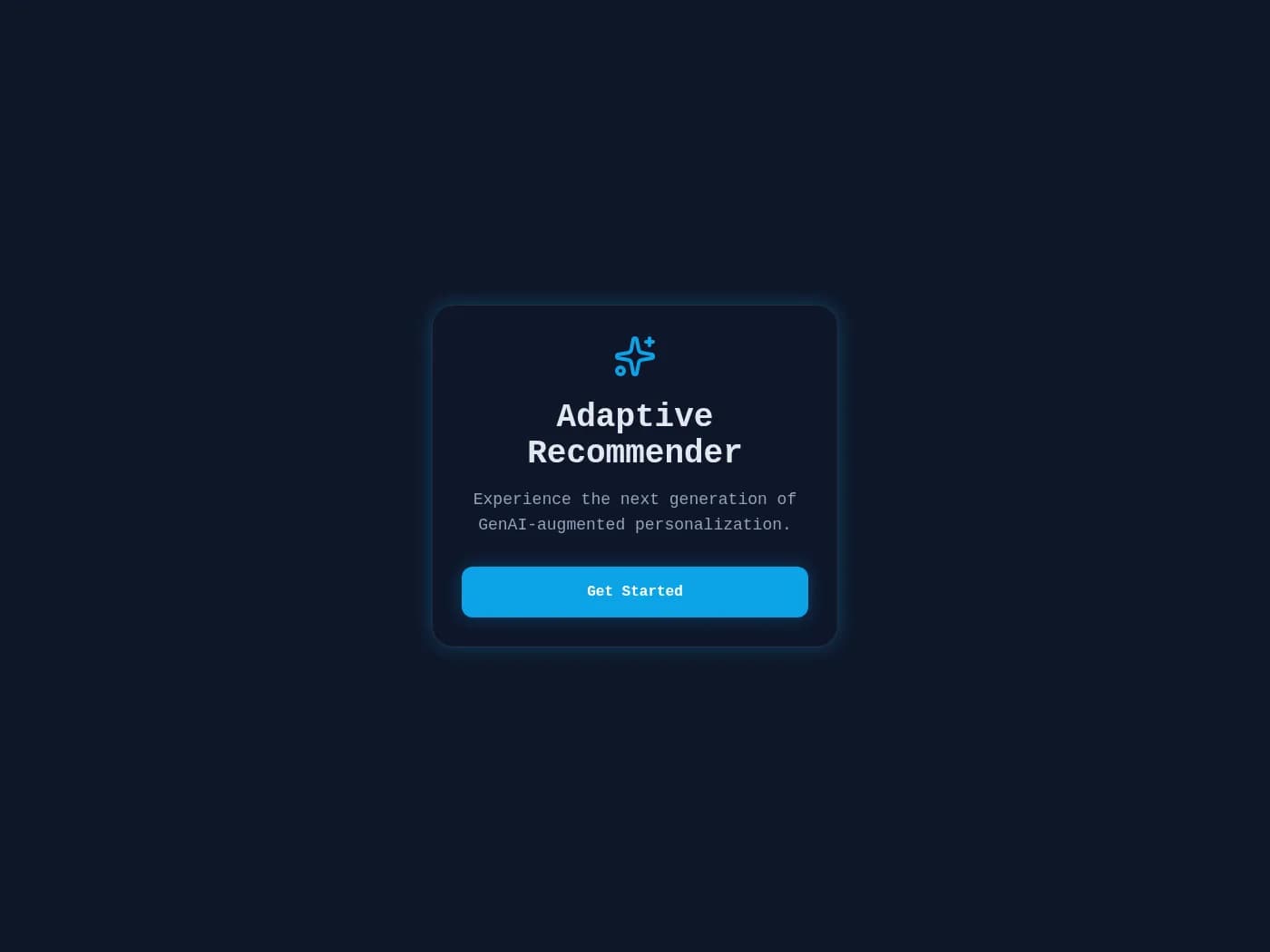 GenAI Adaptive Recommender