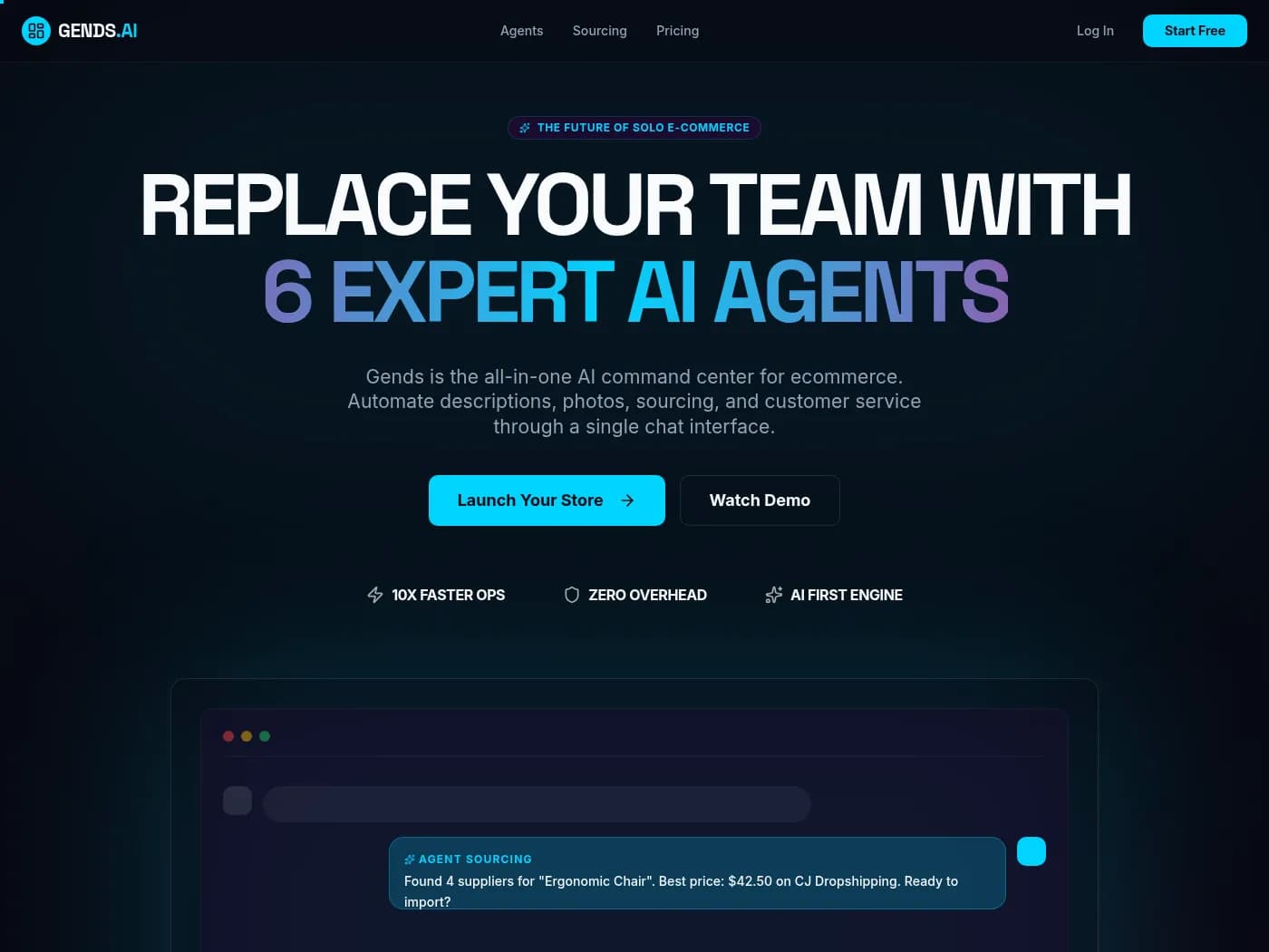 Gends AI Landing Page
