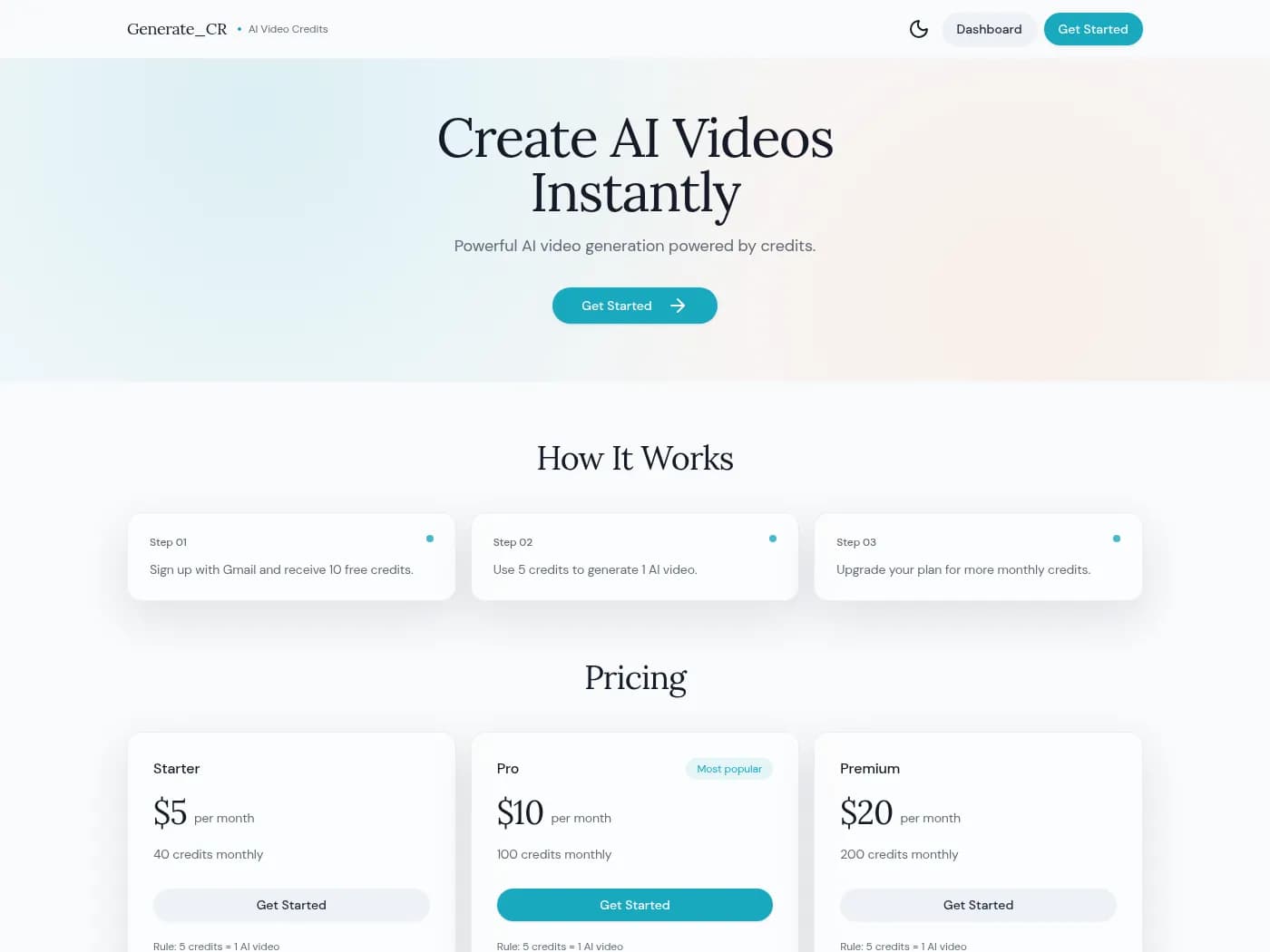 GenerateCR AI Video