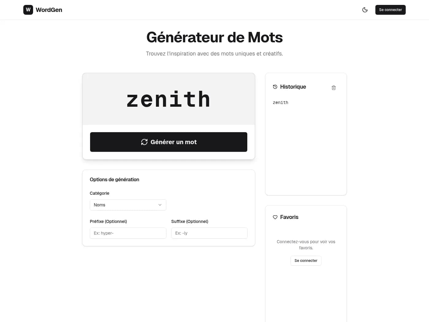Générateur de Mots