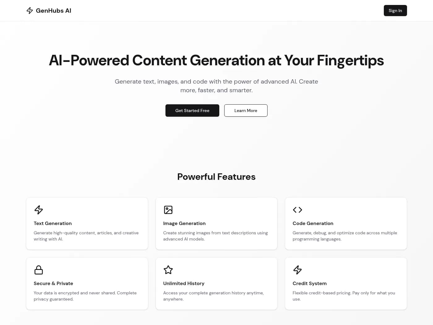 GenHubs AI Platform