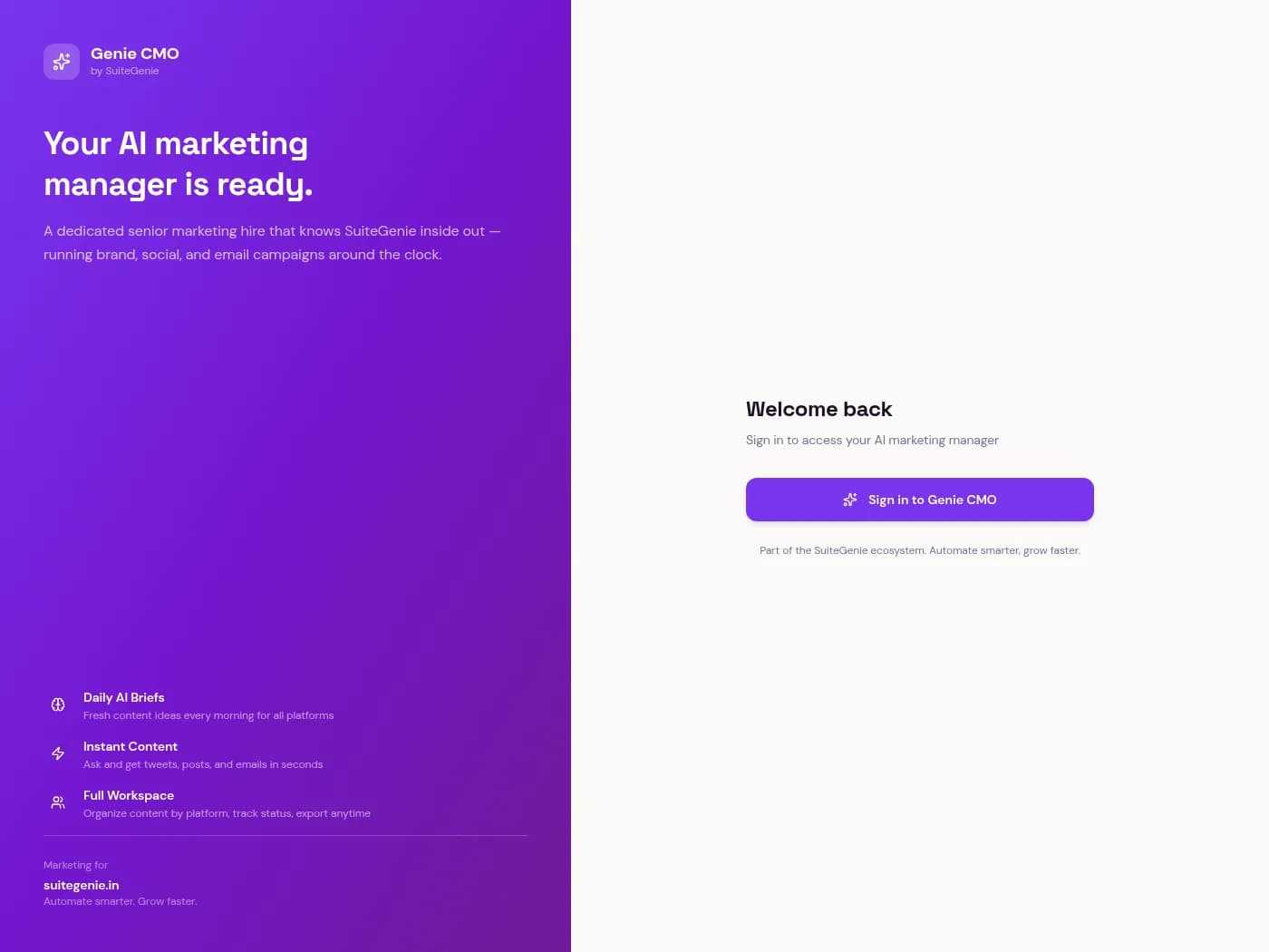 Genie CMO Manager