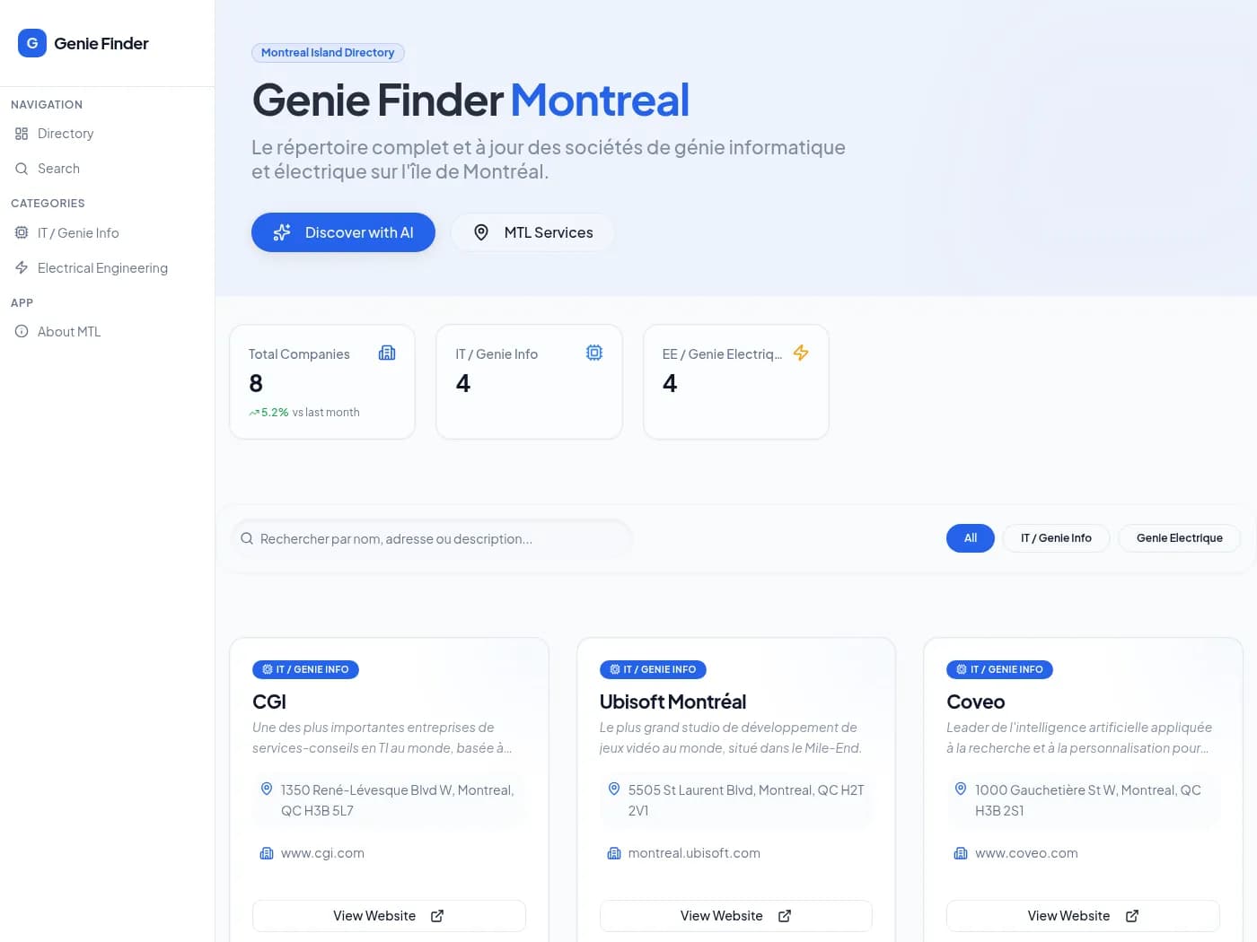 Genie Finder Montreal