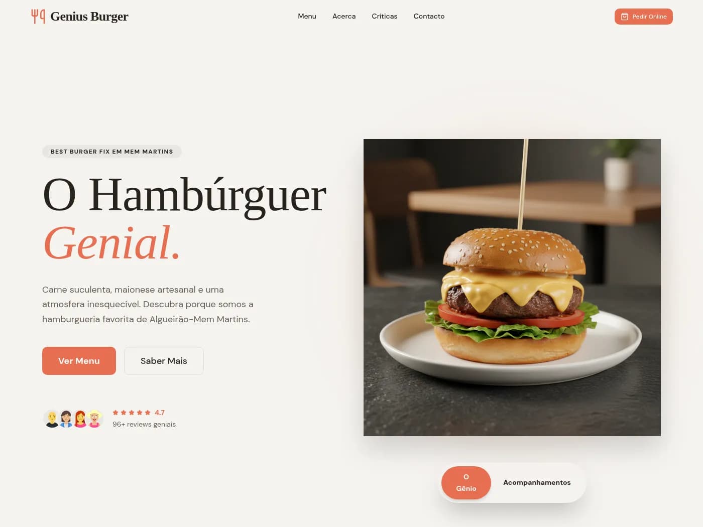 Genius Burger Website