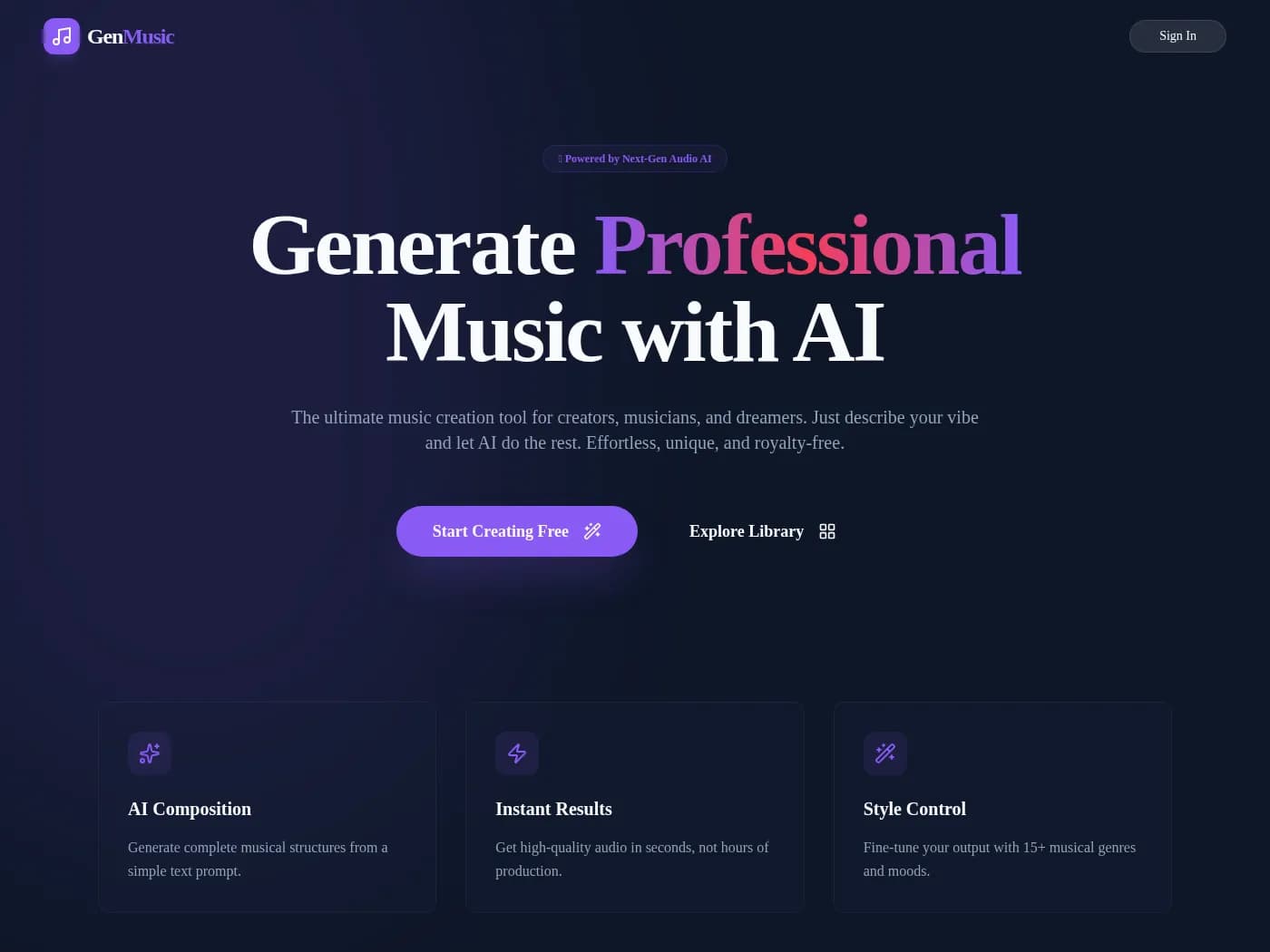 GenMusic AI Clone