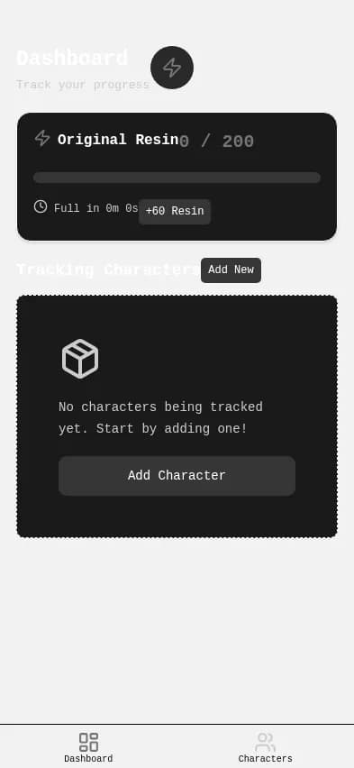 Genshin Character Tracker