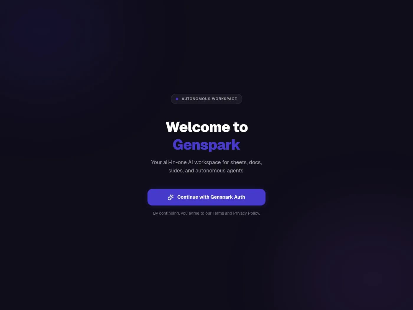 Genspark AI Workspace Clone
