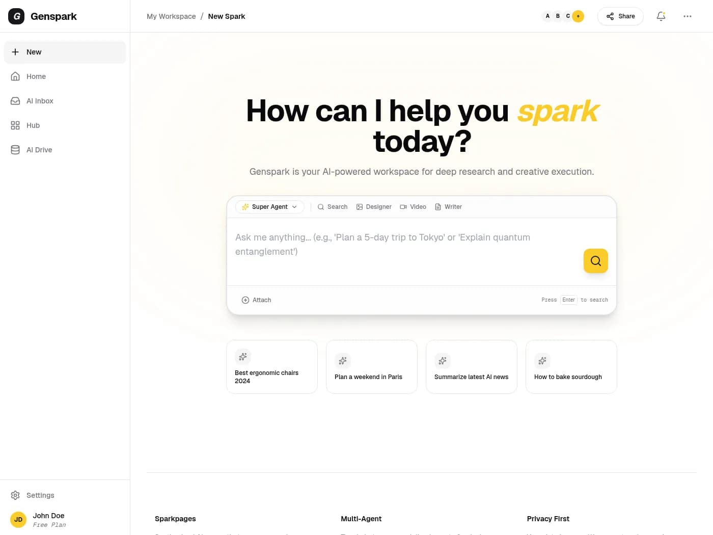 Genspark Site Clone