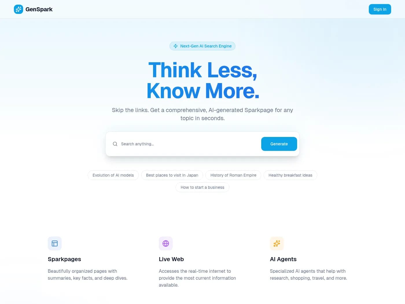 GenSpark AI Clone