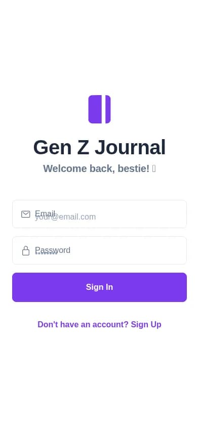 Gen Z Journal App
