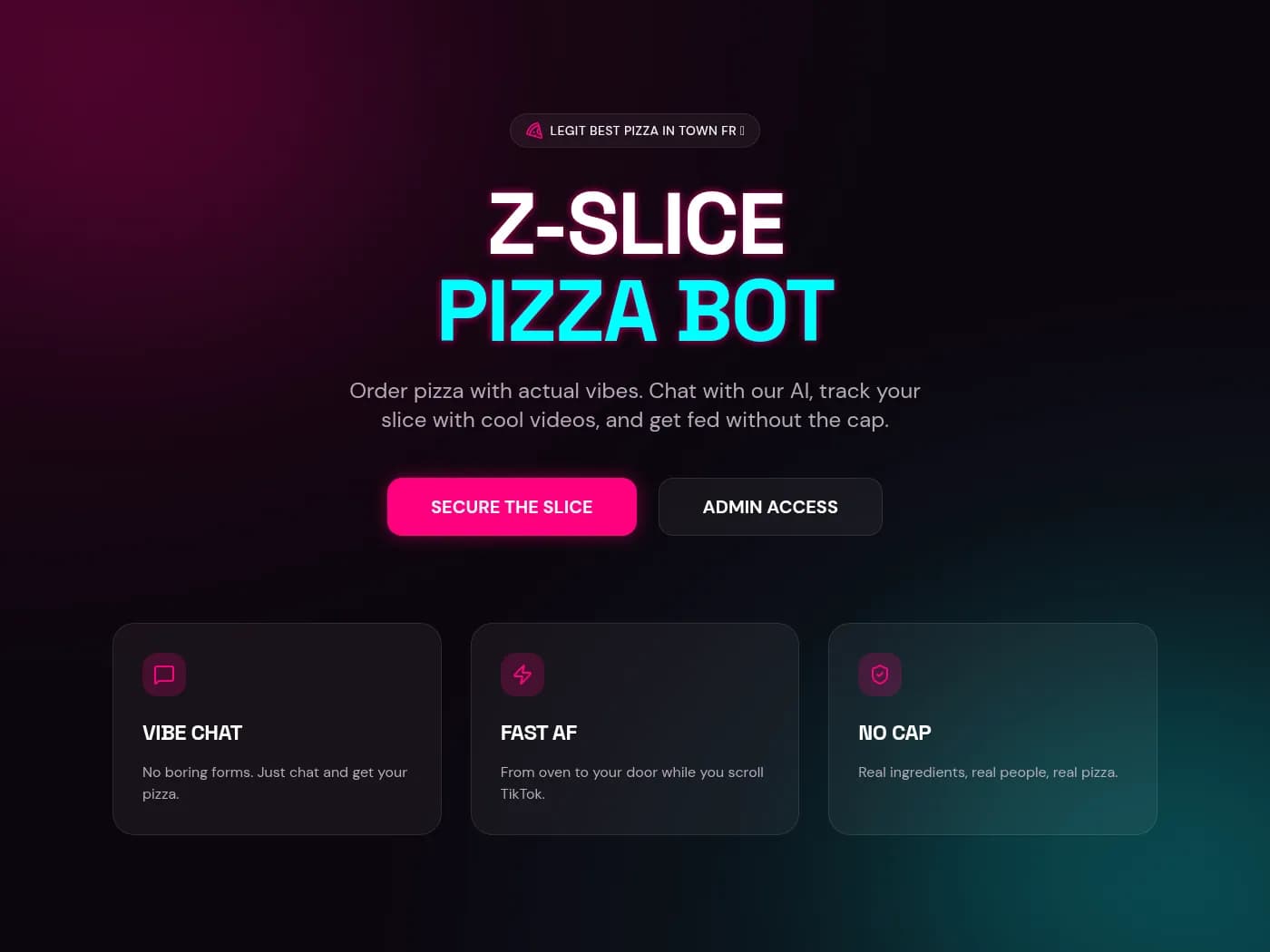 GenZ Pizza Bot