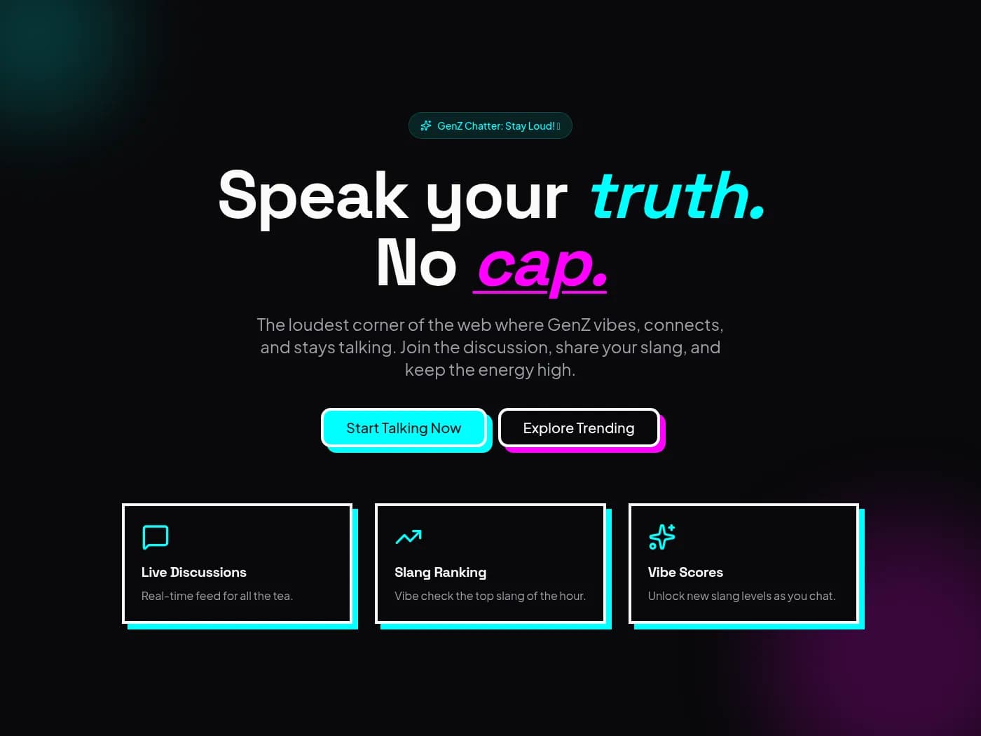 GenZ Chatter Webpage