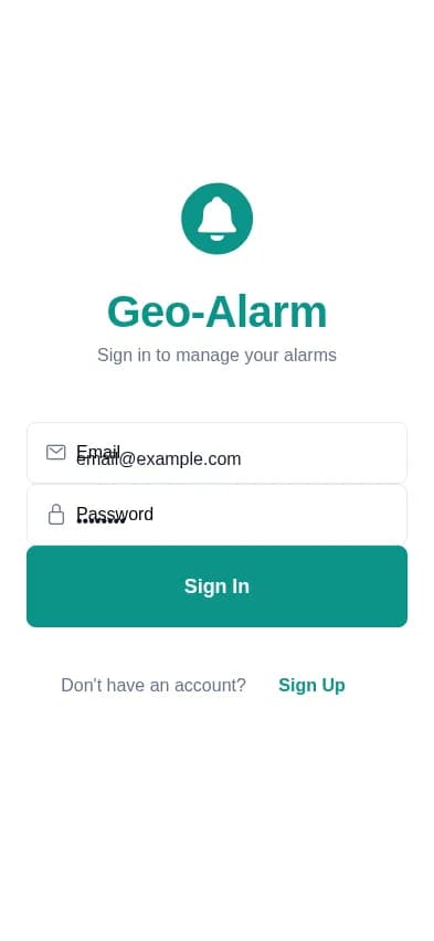 Geo-Alarm Mobile App
