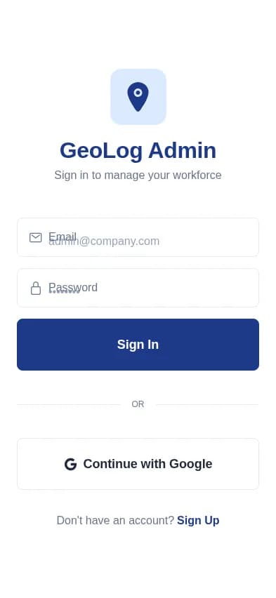 GeoLog Admin App