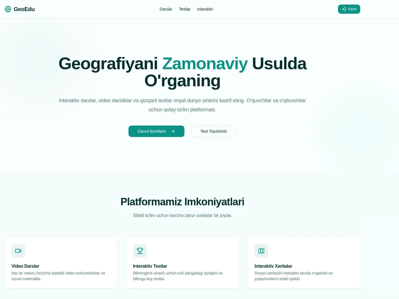 GeoEdu Platform