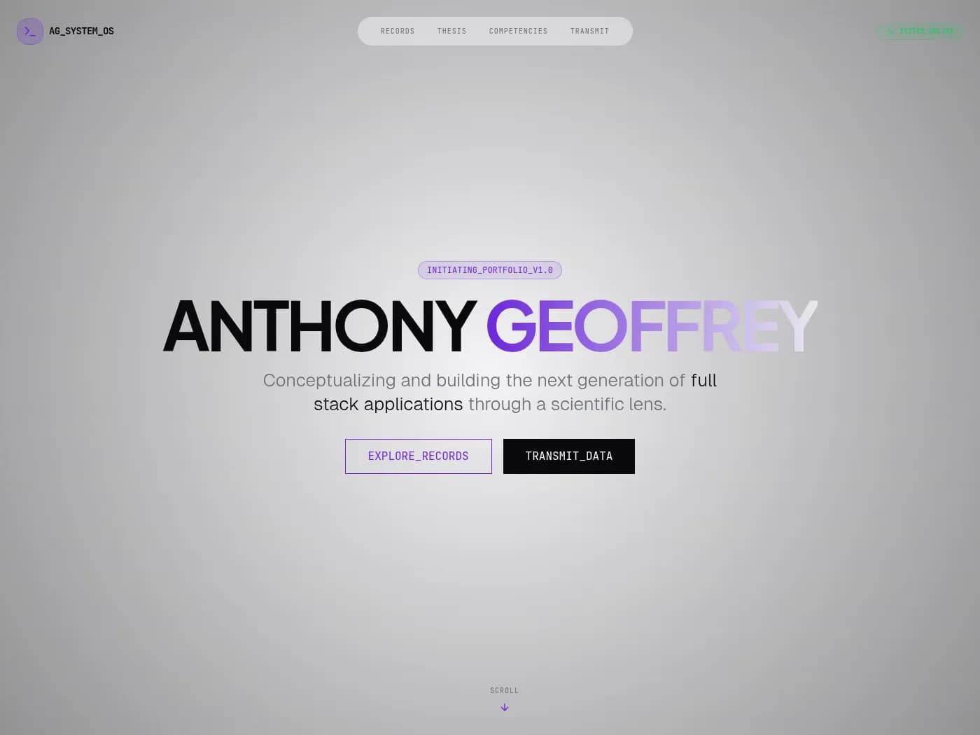 Anthony Geoffrey Portfolio