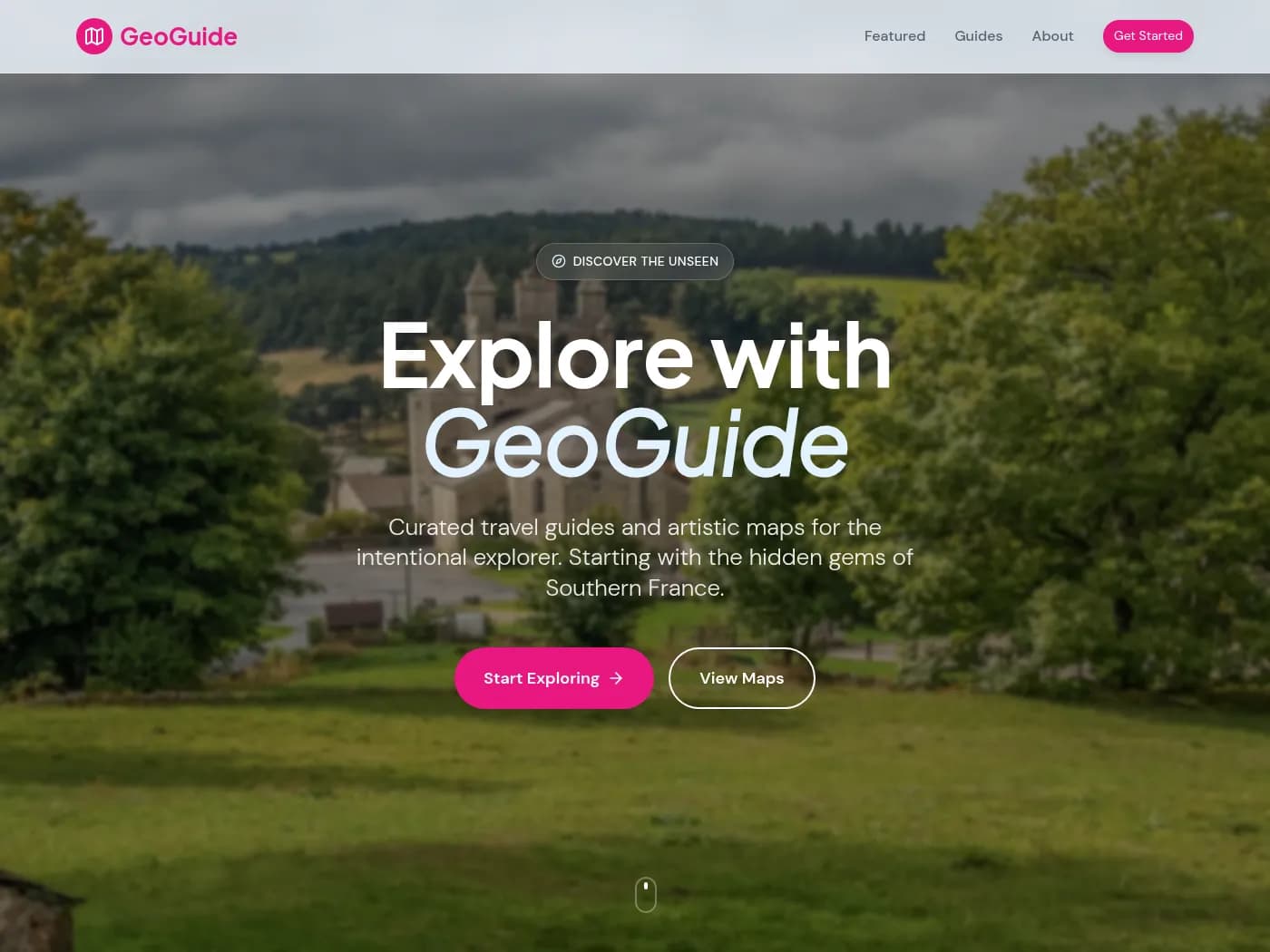 GeoGuide Landing Page