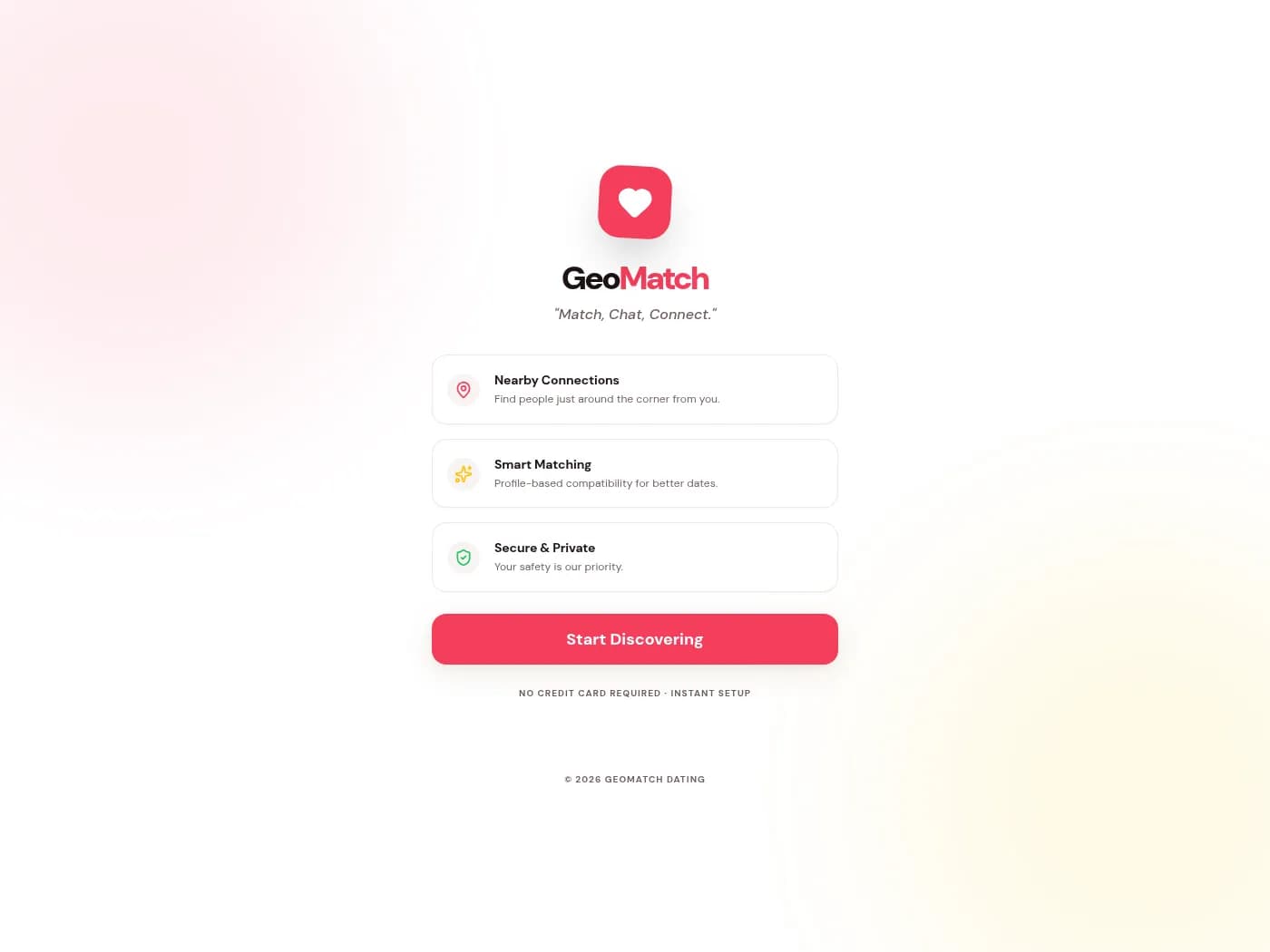 GeoMatch Dating App